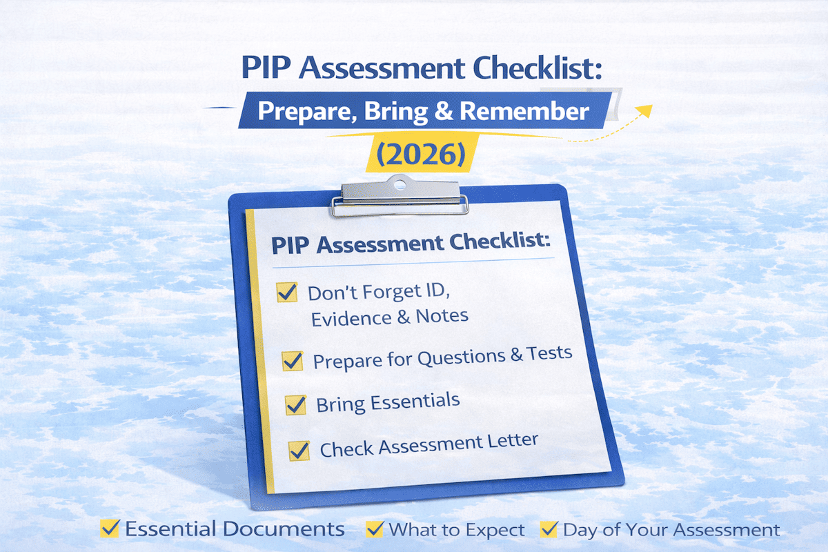 PIP Assessment Checklist: Prepare, Bring & Remember (2026)